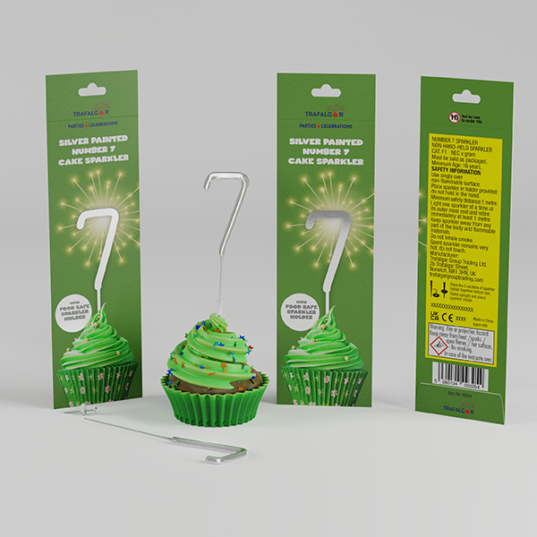 Trafalgar Number 7 silver coated sparkler – Wedding-Sparklers.co.uk